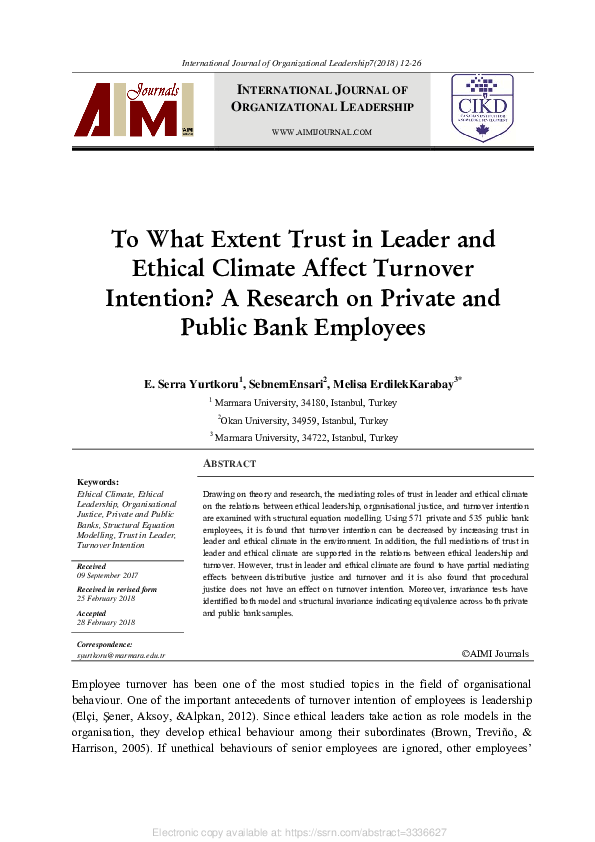 (PDF) INTERNATIONAL JOURNAL OF ORGANIZATIONAL LEADERSHIP