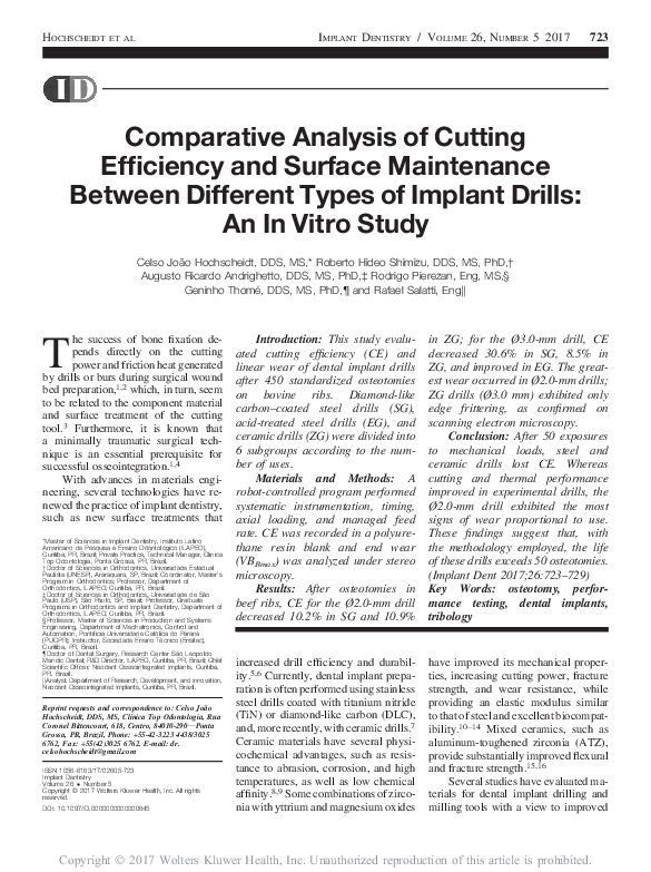 (PDF) Comparative Analysis of Cutting Efficiency and Surface ...