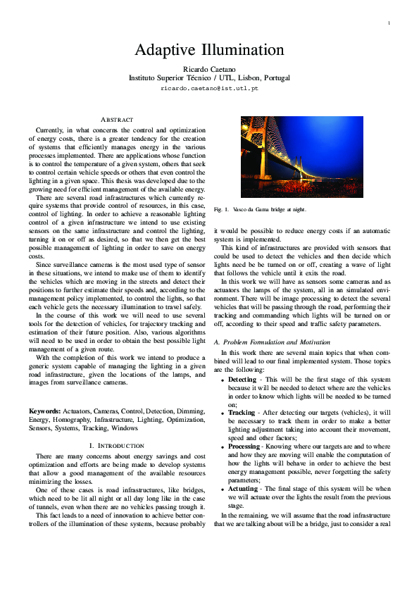 (PDF) Adaptive Illumination