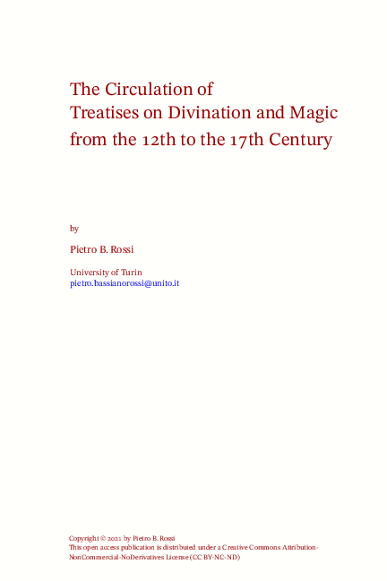 (PDF) The Circulation of Treatises on Divination and Magic from the ...