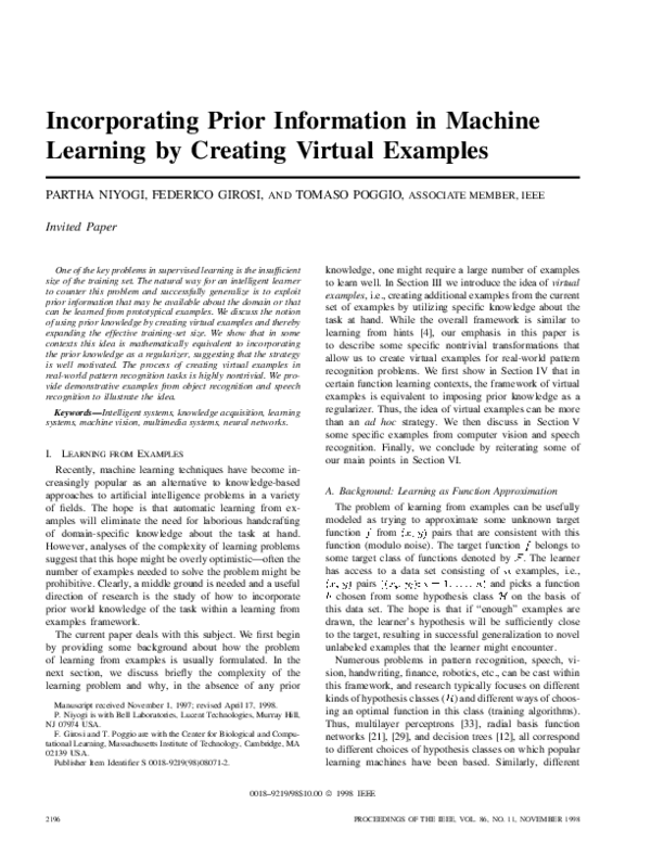 (PDF) Incorporating prior information in machine learning by creating ...