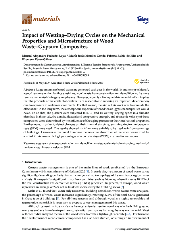 (PDF) Impact of Wetting–Drying Cycles on the Mechanical Properties and Microstructure of Wood ...