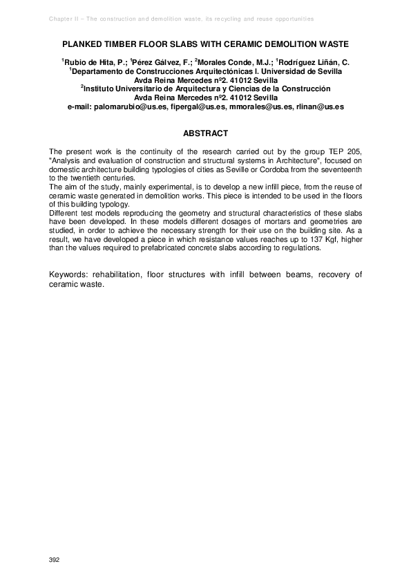 (PDF) Planked timber floor slabs with ceramic demolition waste