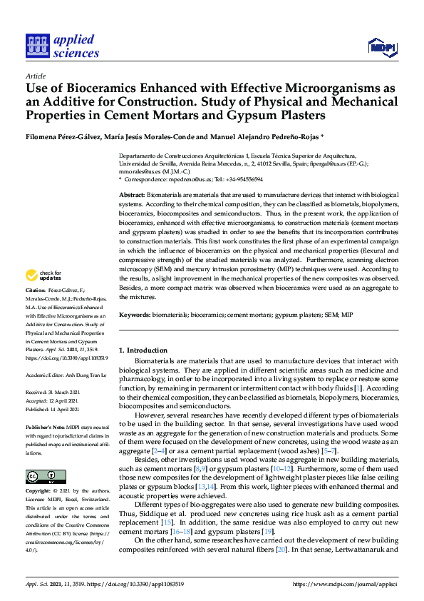 (PDF) Use of Bioceramics Enhanced with Effective Microorganisms as an Additive for Construction ...