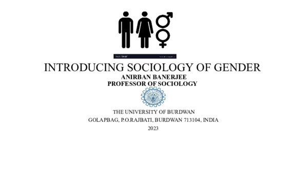 (PPT) INTRODUCING SOCIOLOGY OF GENDER