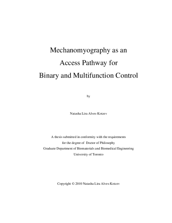 (PDF) Mechanomyography as an Access Pathway for Binary and ...