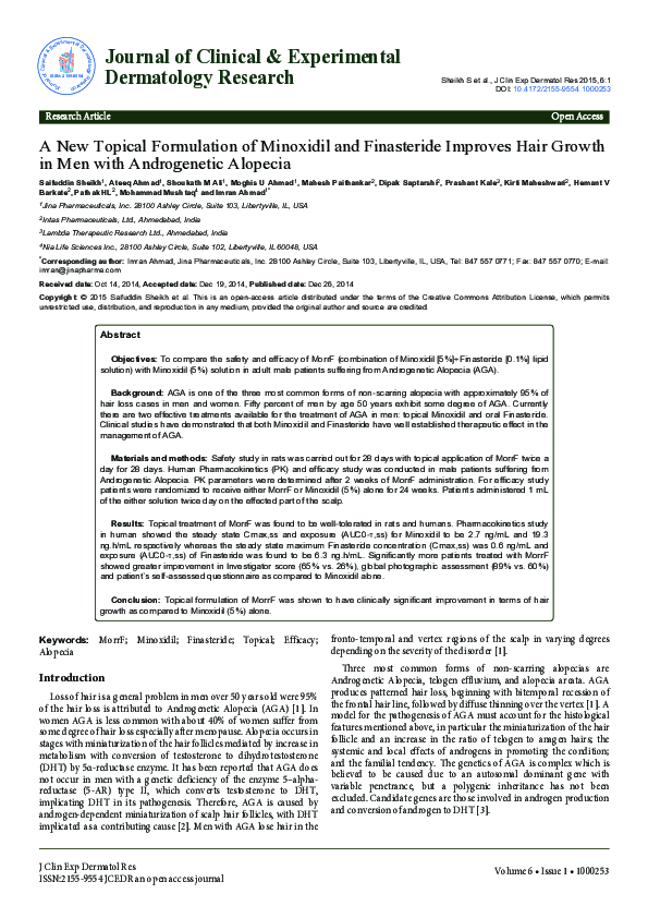 (PDF) A New Topical Formulation of Minoxidil and Finasteride Improves ...