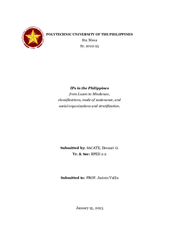 (PDF) IPs in the Philippines