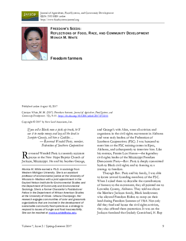 (PDF) FREEDOM’S SEEDS: Freedom Farmers