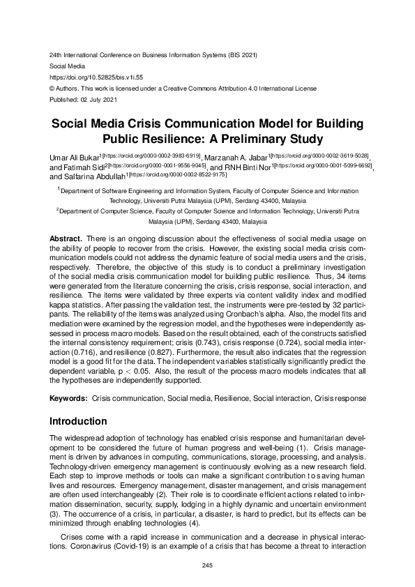 (PDF) Social Media Crisis Communication Model for Building Public ...