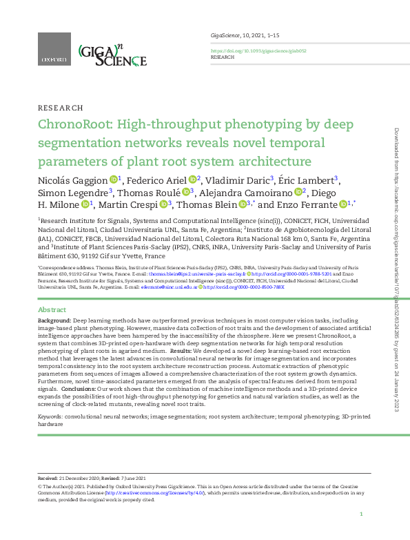 (PDF) ChronoRoot: Deep Learning for Root Phenotyping
