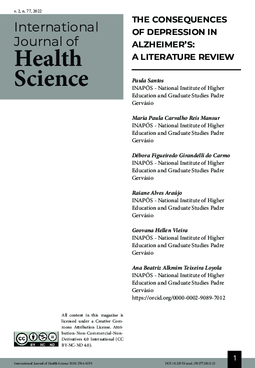 (PDF) THE CONSEQUENCES OF DEPRESSION IN ALZHEIMER'S: A LITERATURE REVIEW