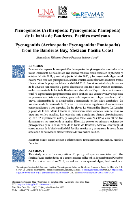 (PDF) Picnogónidos (Arthropoda: Pycnogonida: Pantopoda) de la bahía de ...