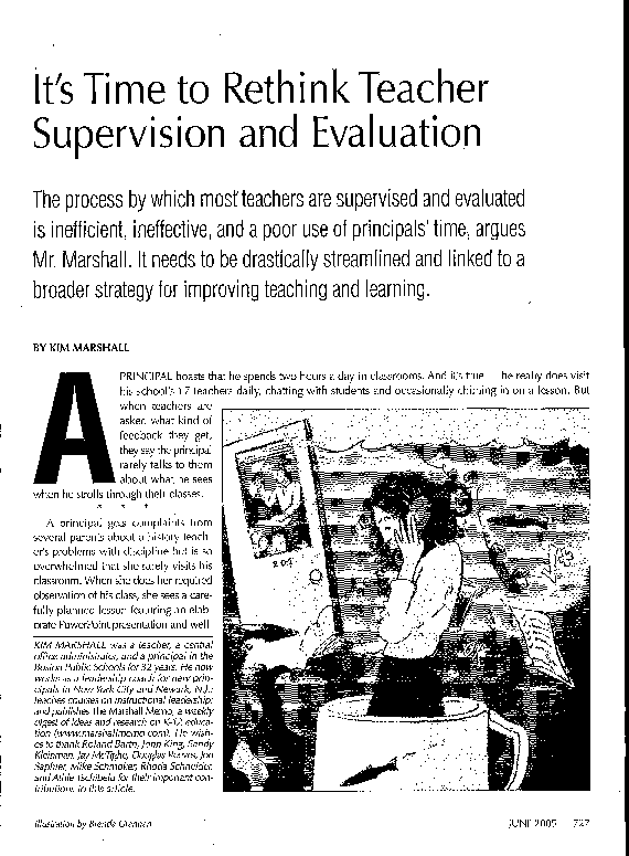 (PDF) It's Time to Rethink Teacher Supervision and Evaluation