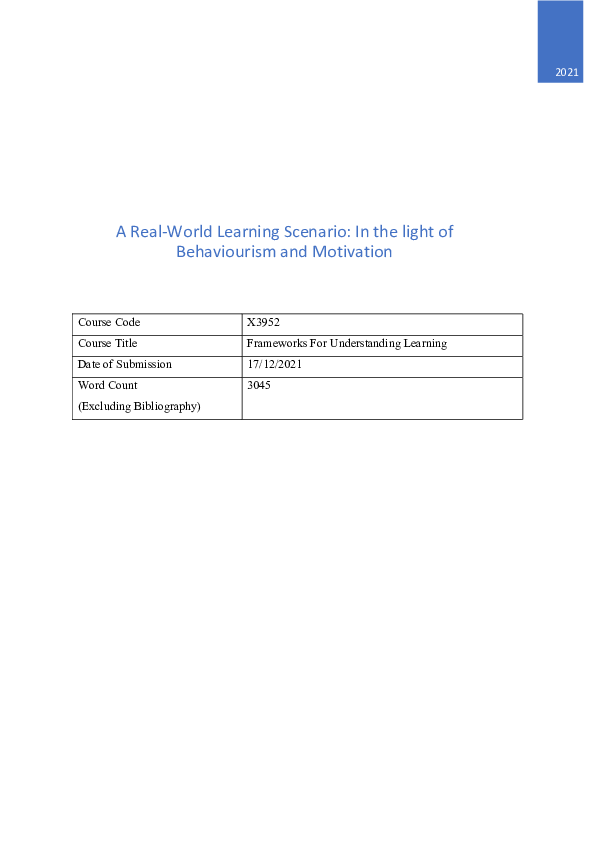 (PDF) Frameworks For Understanding Learning