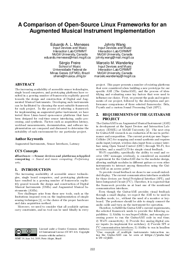 (PDF) A Comparison of Open-Source Linux Frameworks for an Augmented ...