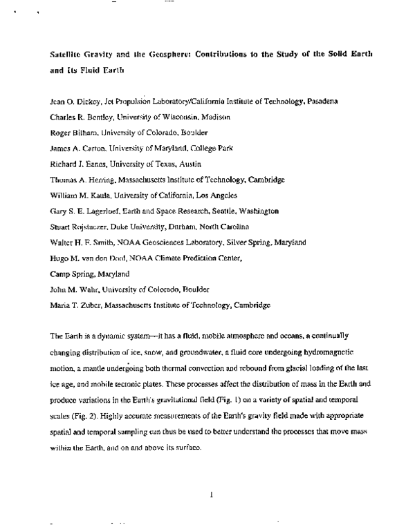 (PDF) Satellite Gravity and the Geosphere: Contributions to the Study ...