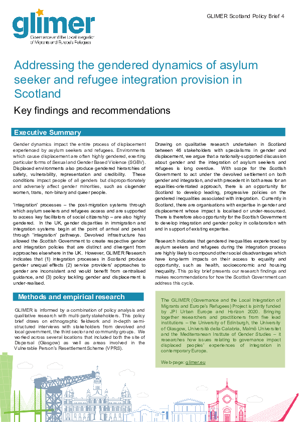 (PDF) Addressing the gendered dynamics of asylum seeker and refugee ...