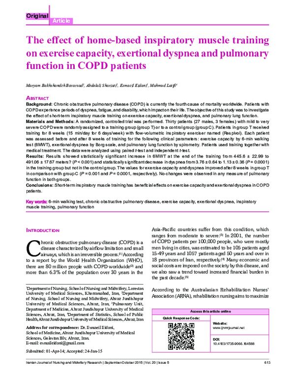 (PDF) The effect of home-based inspiratory muscle training on exercise ...