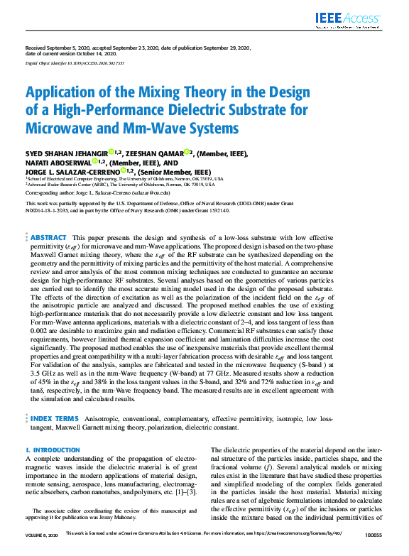 (PDF) Application of the Mixing Theory in the Design of a High ...