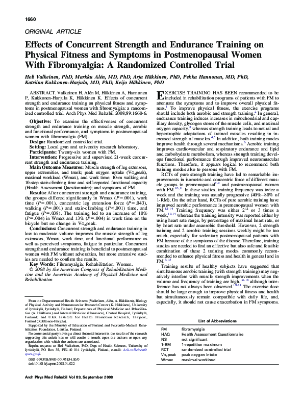 (PDF) Effects of Concurrent Strength and Endurance Training on Physical Fitness and Symptoms in ...