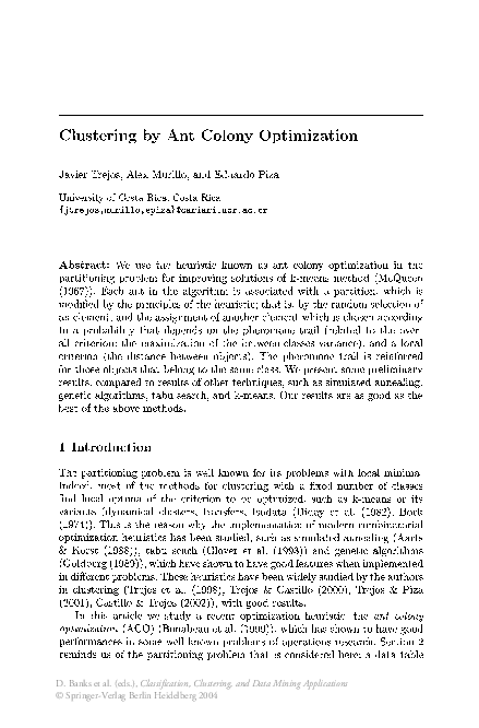 (PDF) Clustering by Ant Colony Optimization