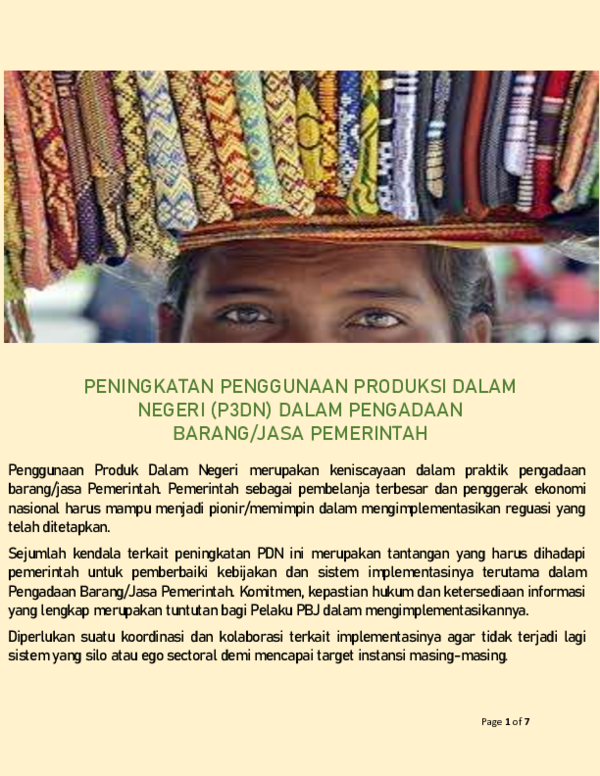 (PDF) PENINGKATAN PENGGUNAAN PRODUKSI DALAM NEGERI (P3DN) DALAM ...