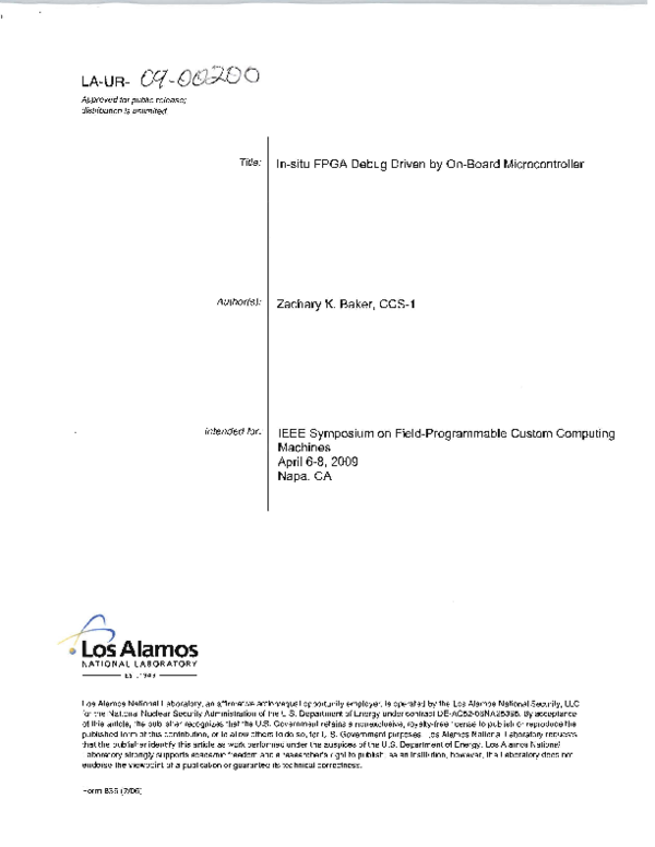 Pdf In Situ Fpga Debug Driven By On Board Microcontroller