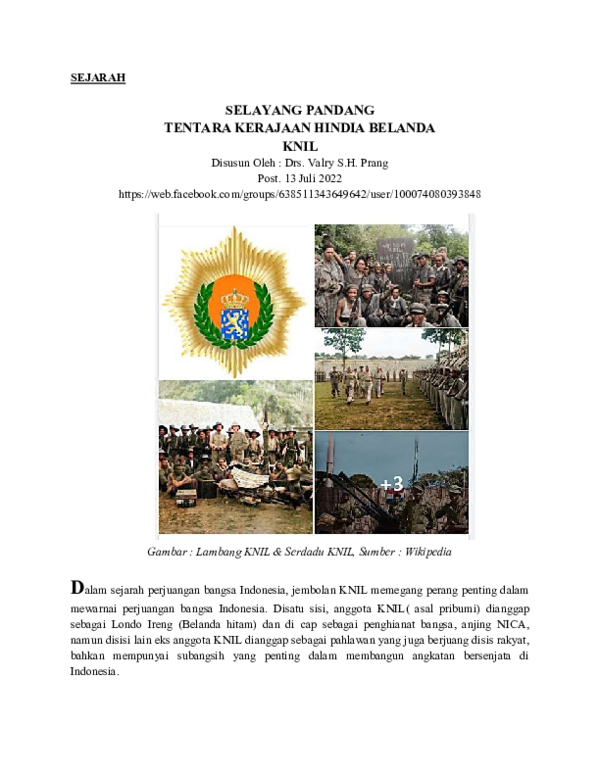 (PDF) SEJARAH KNIL