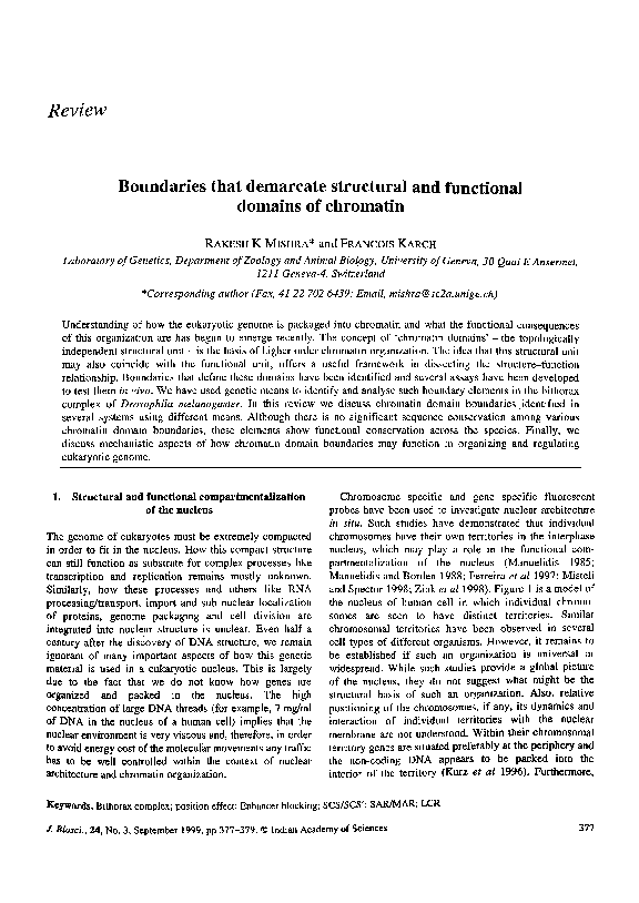(PDF) Boundaries that demarcate structural and functional domains of ...