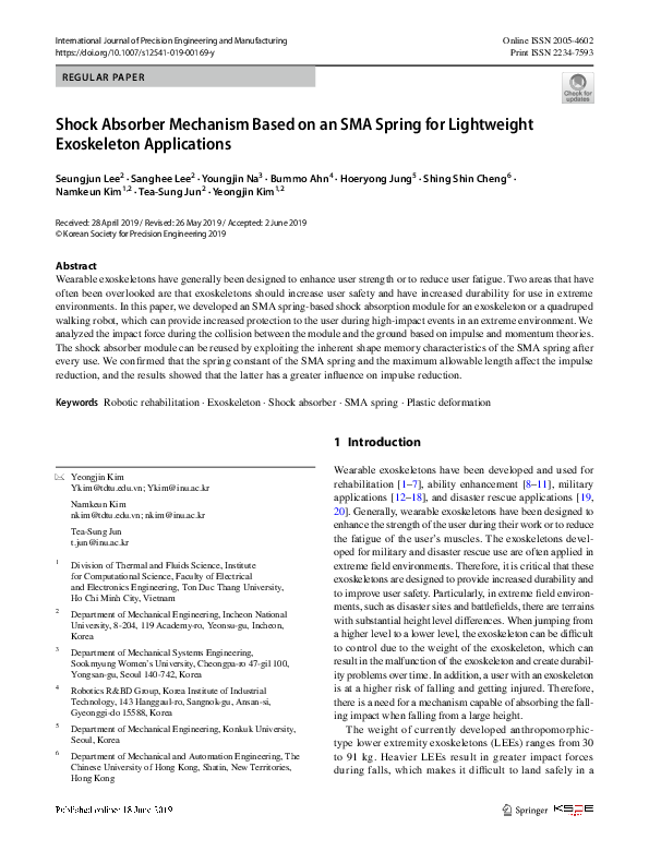 (PDF) Shock Absorber Mechanism Based on an SMA Spring for Lightweight ...