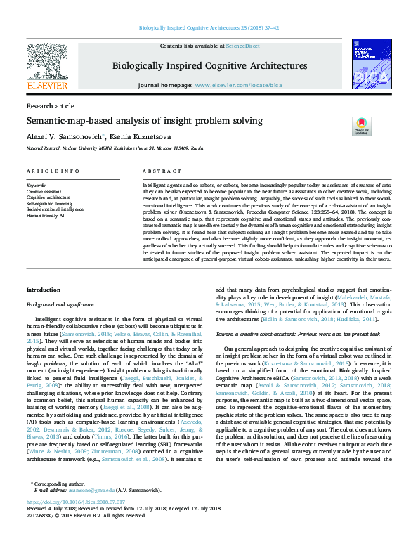 (PDF) Semantic-map-based analysis of insight problem solving | Ksenia Kuznetsova - Academia.edu
