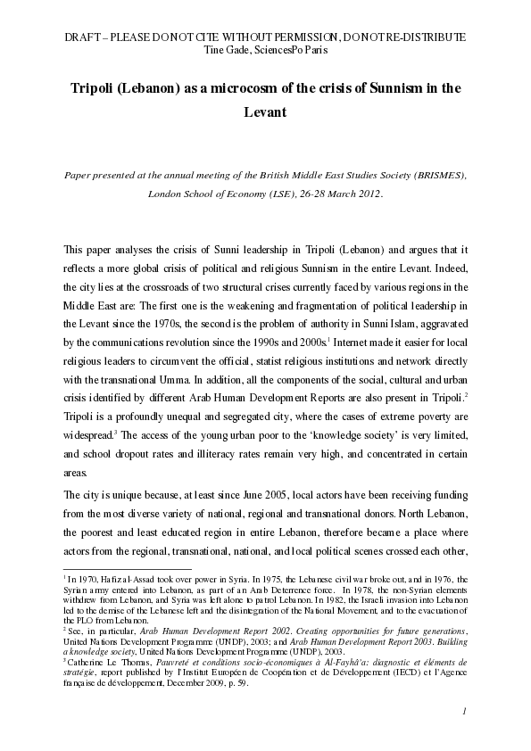 (PDF) Draft – Please Do Not Cite Without Permission, Do Not Re-Distribute