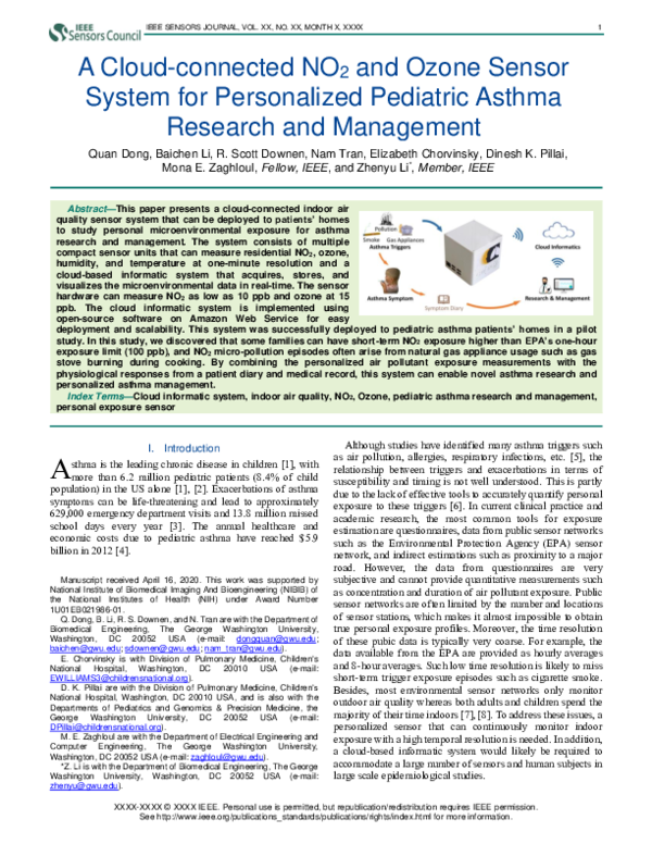 (PDF) A Cloud-Connected NO2 and Ozone Sensor System for Personalized ...