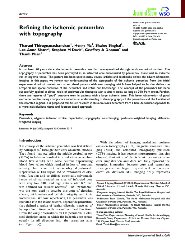 (PDF) Refining the ischemic penumbra with topography