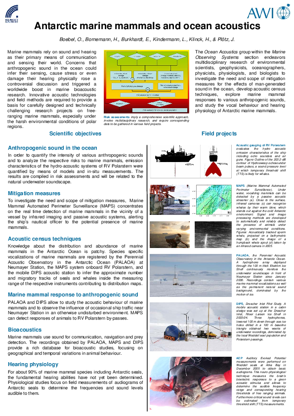 (PDF) Antarctic marine mammals and ocean acoustics
