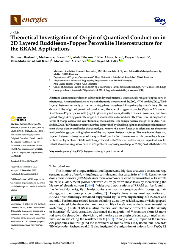 (PDF) Theoretical Investigation of Origin of Quantized Conduction in 2D ...