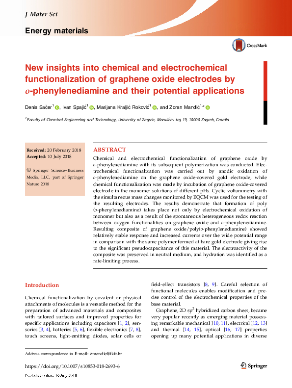 (PDF) New insights into chemical and electrochemical functionalization of graphene oxide ...