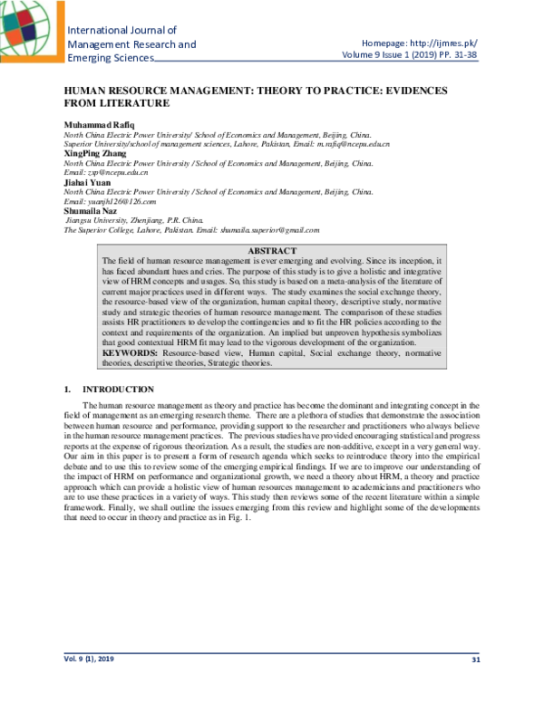 (PDF) International Journal of Management Research and Emerging ...
