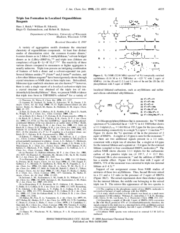 (PDF) Triple Ion Formation in Localized Organolithium Reagents