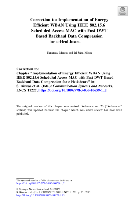 Pdf Implementation Of Energy Efficient Wban Using Ieee 802156 Scheduled Access Mac For E