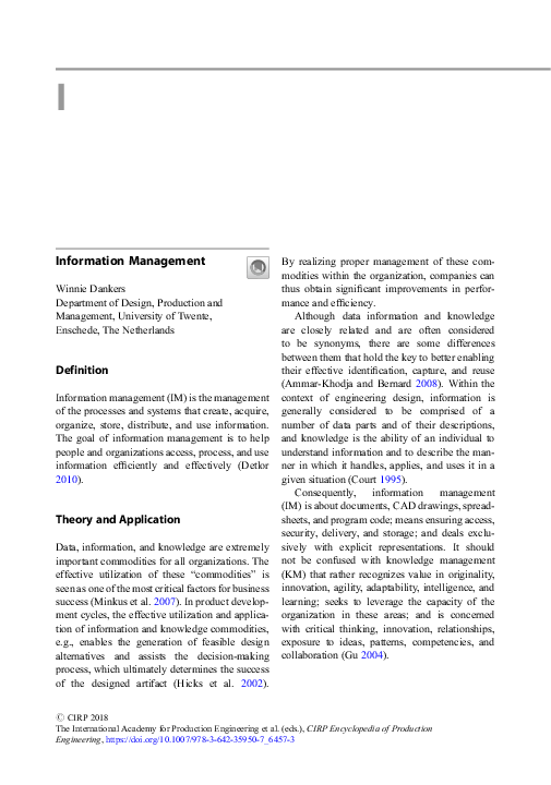 (PDF) Information Management