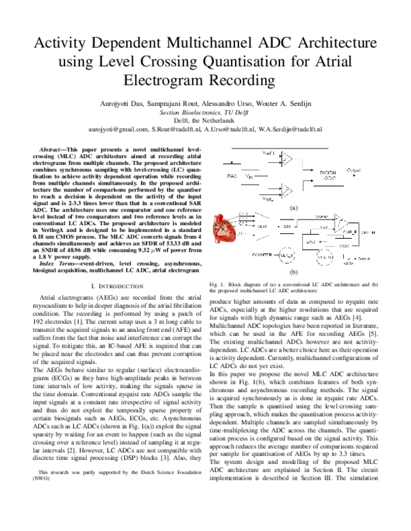 (PDF) Activity Dependent Multichannel ADC Architecture using Level Crossing Quantisation for ...