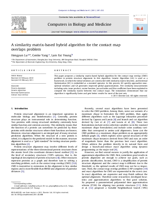 (PDF) Hybrid CMO Algorithm Using Similarity Matrix
