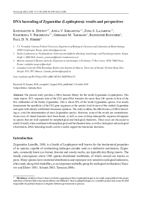 Pdf Dna Barcoding In Marine Perspectives
