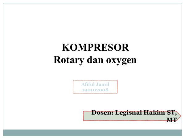 (PPT) Pompa dan Kompresor Afiful Jamil 190102008