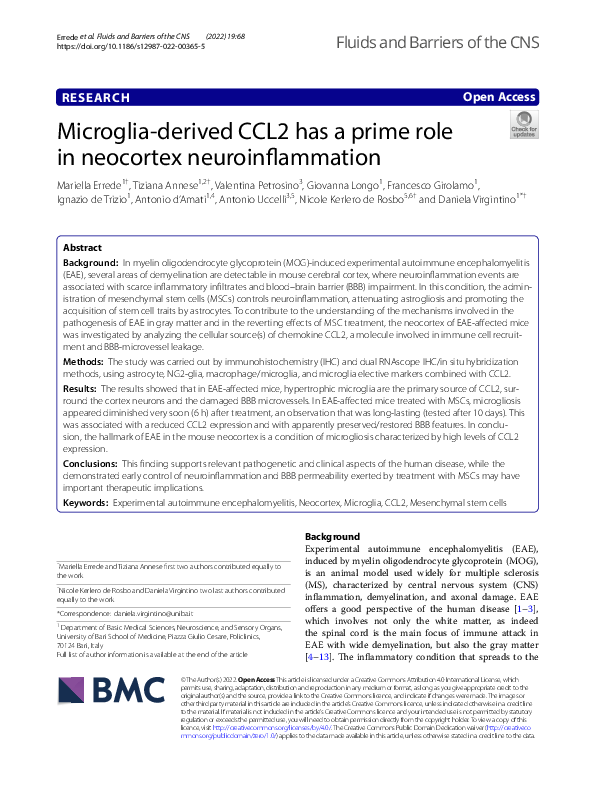 (PDF) Microglia-derived CCL2 has a prime role in neocortex ...