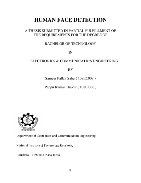 Pdf Human Face Detection