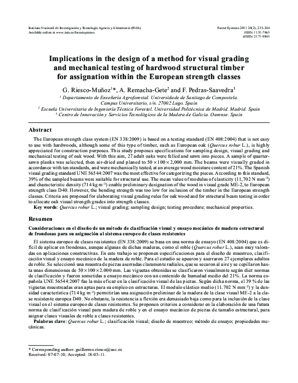 (PDF) Implications in the design of a method for visual grading and ...