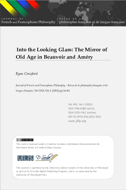 (PDF) "Into the Looking Glass: The Mirror of Old Age in Beauvoir and Améry"